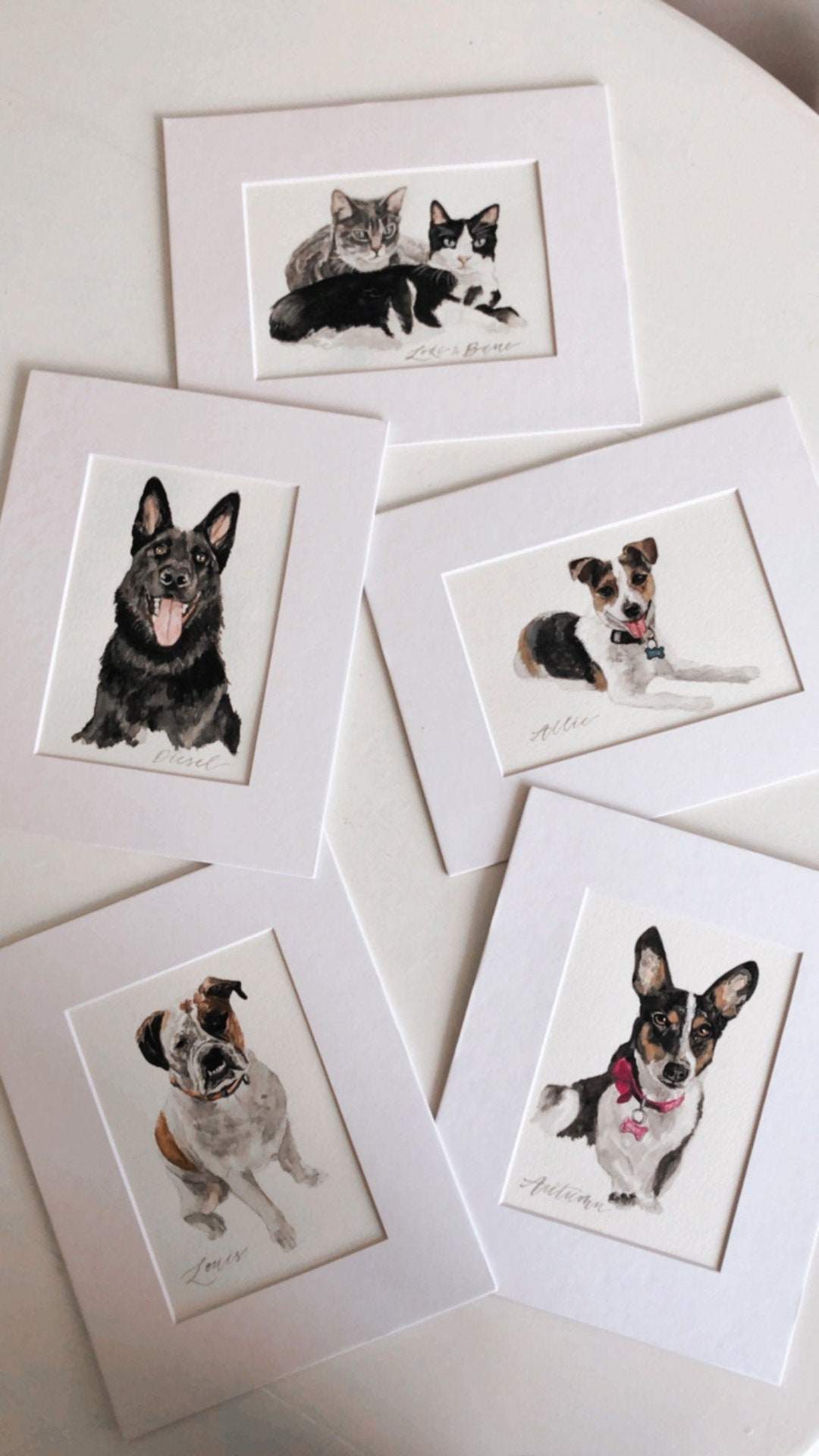 Watercolor Pet Portrait | Customized Pet Portrait | Custom Pet Painting ...