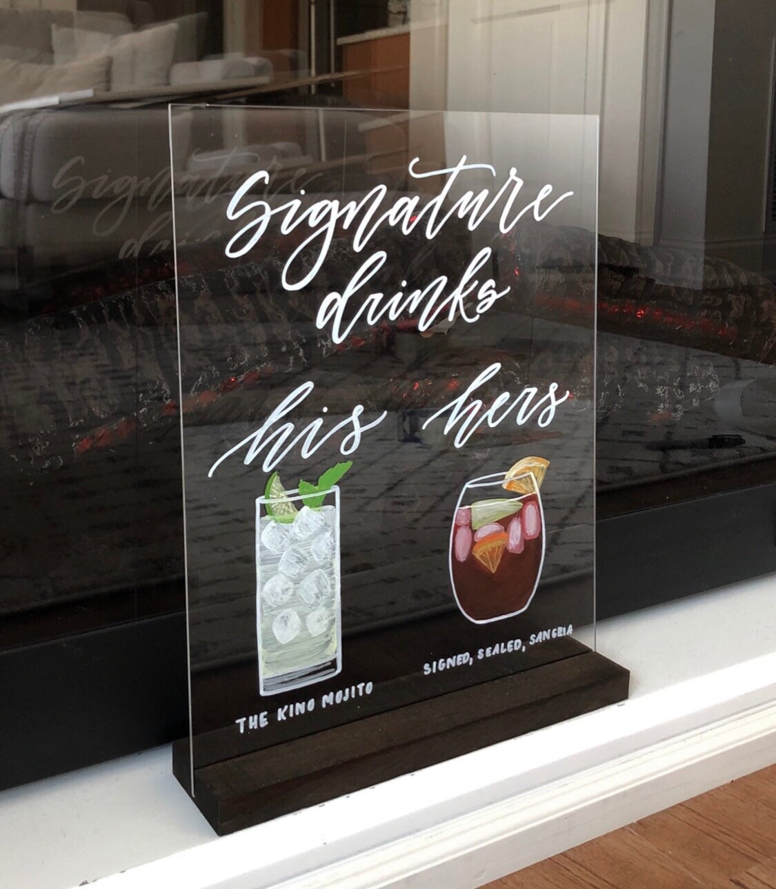 Signature Drink Sign Hand Painted Drink Sign Wedding Bar - Etsy
