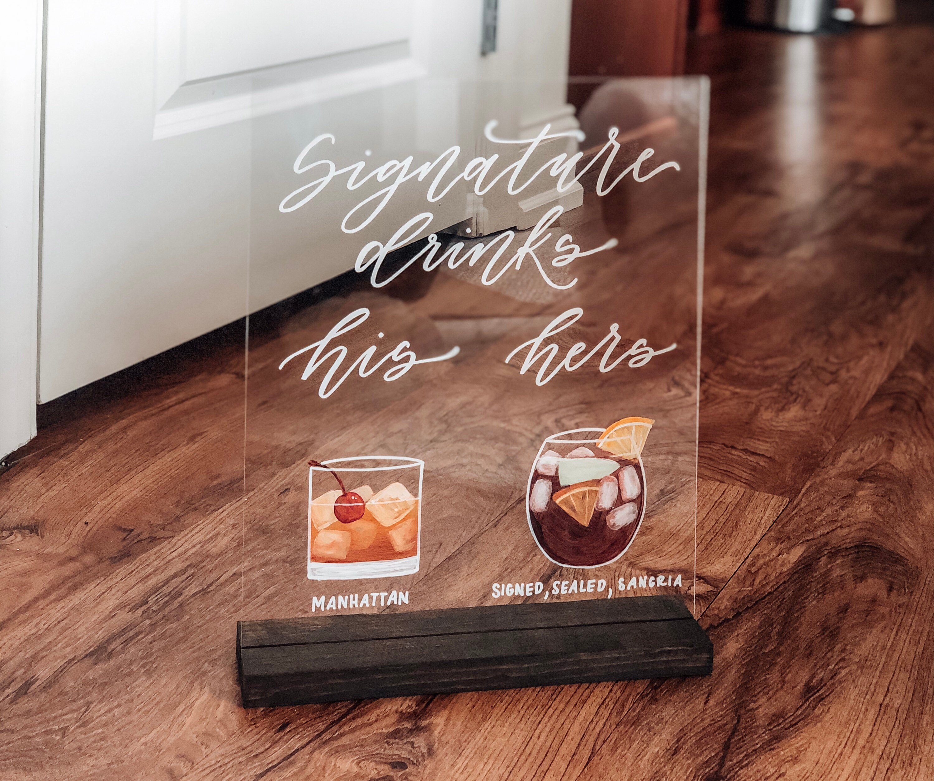 Signature Drink Sign | Hand Painted Drink Sign | Wedding Bar Sign ...