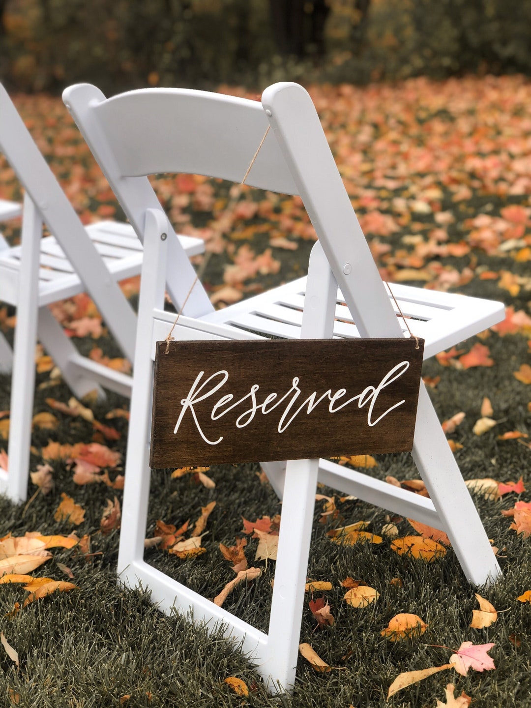 Reserved Chair Sign | Wooden Reserved Wedding Sign | Reserved Seating ...