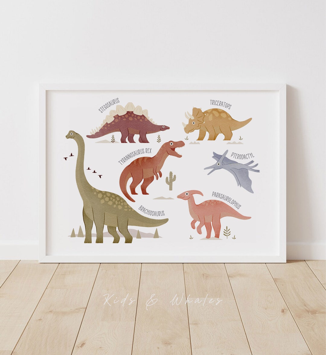Dinosaur Wall Art Prints - Dinosaur Alphabet Poster - Educational Wall ...