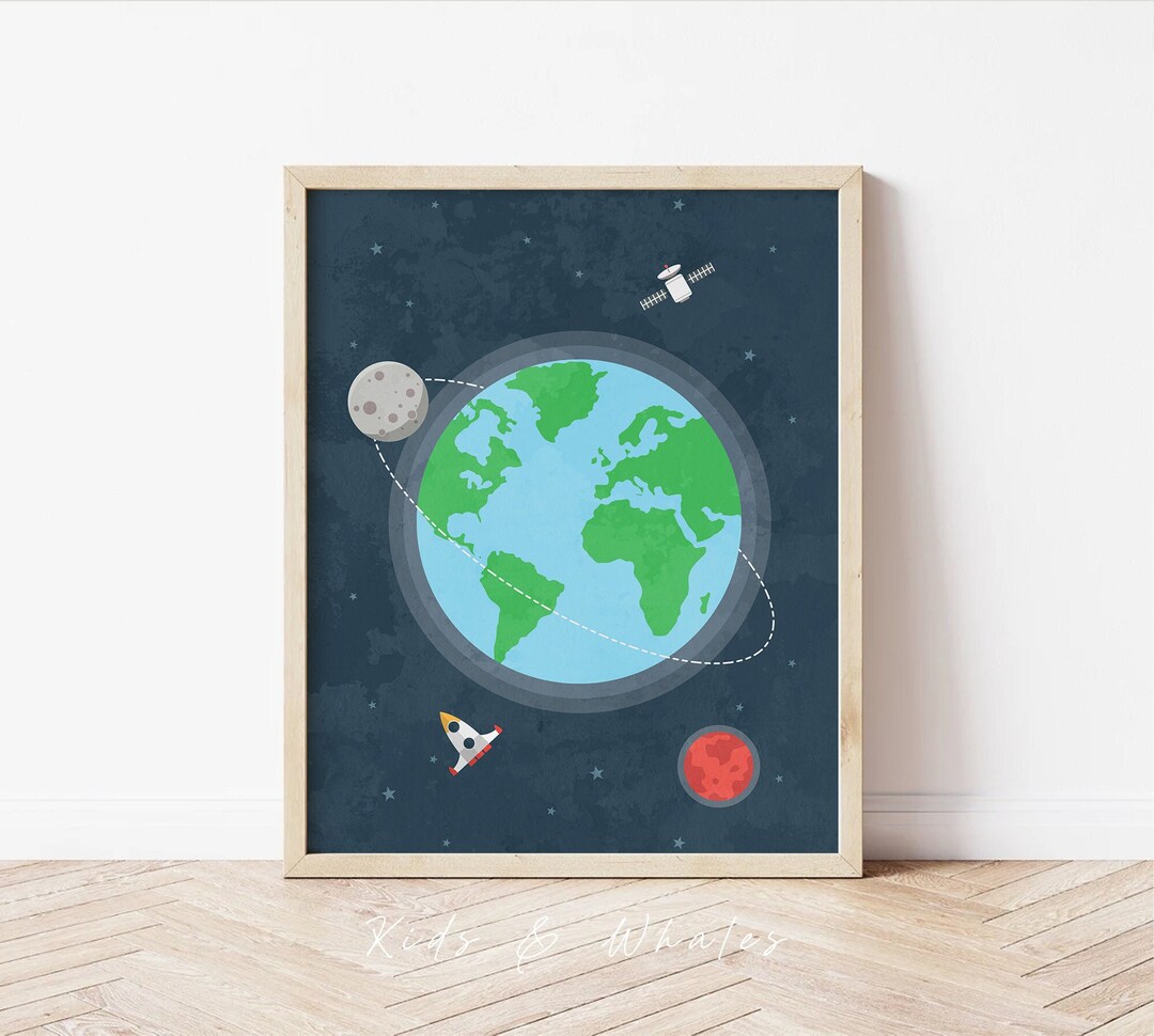 Space Wall Art Space Nursery Decor Space Nursery Print Space Room Decor ...