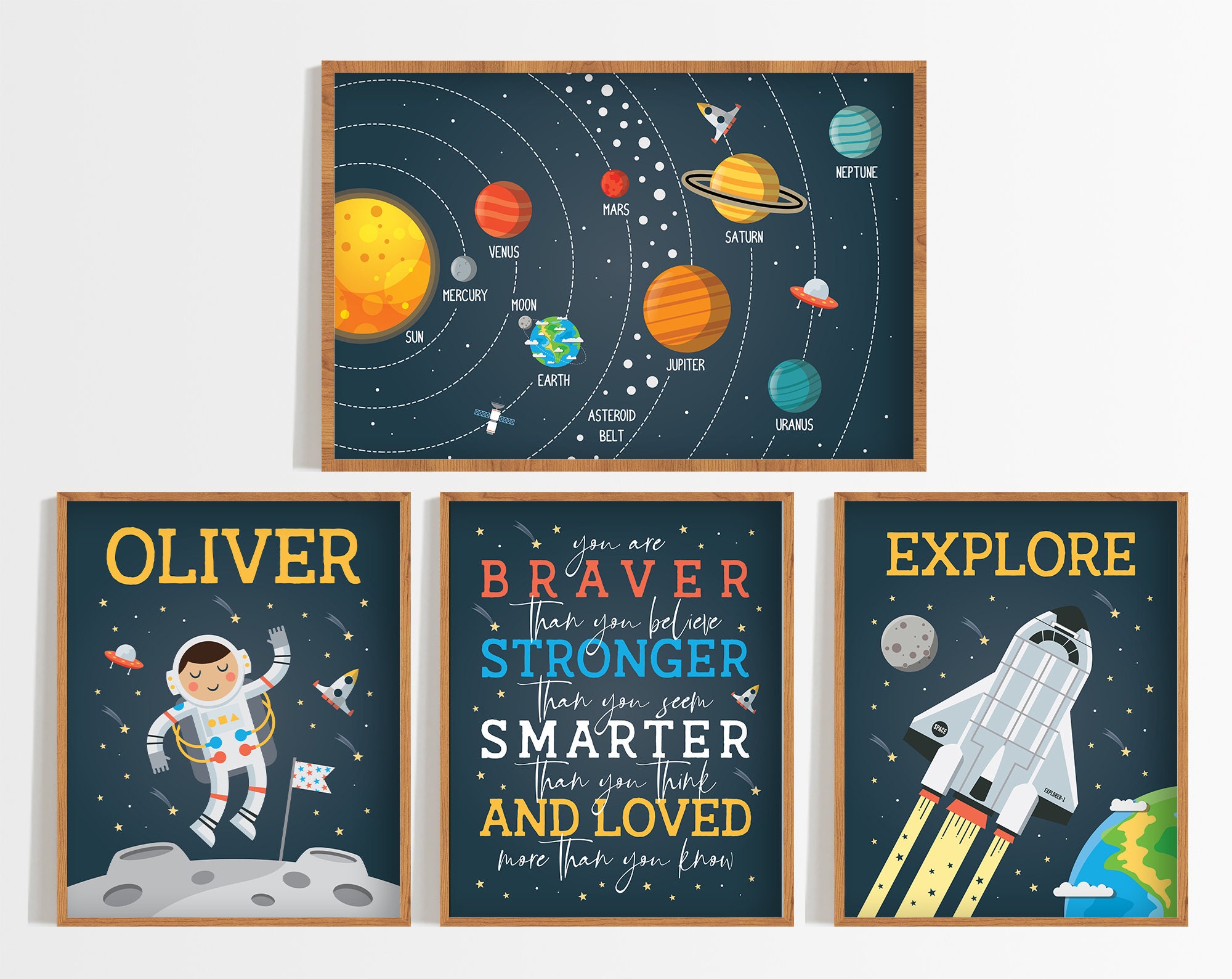 Space Nursery Prints Space Nursery Decor Solar System Poster | Etsy