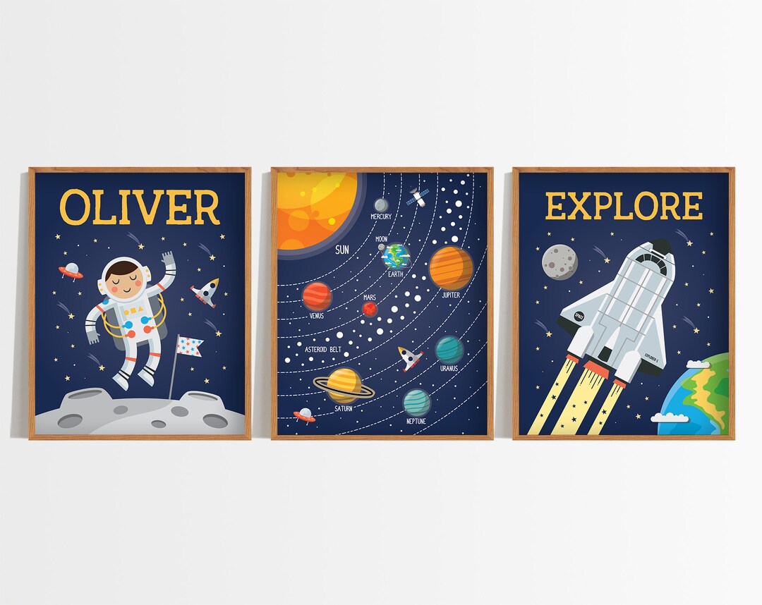Space Nursery Prints Space Nursery Decor Solar System Poster Solar ...