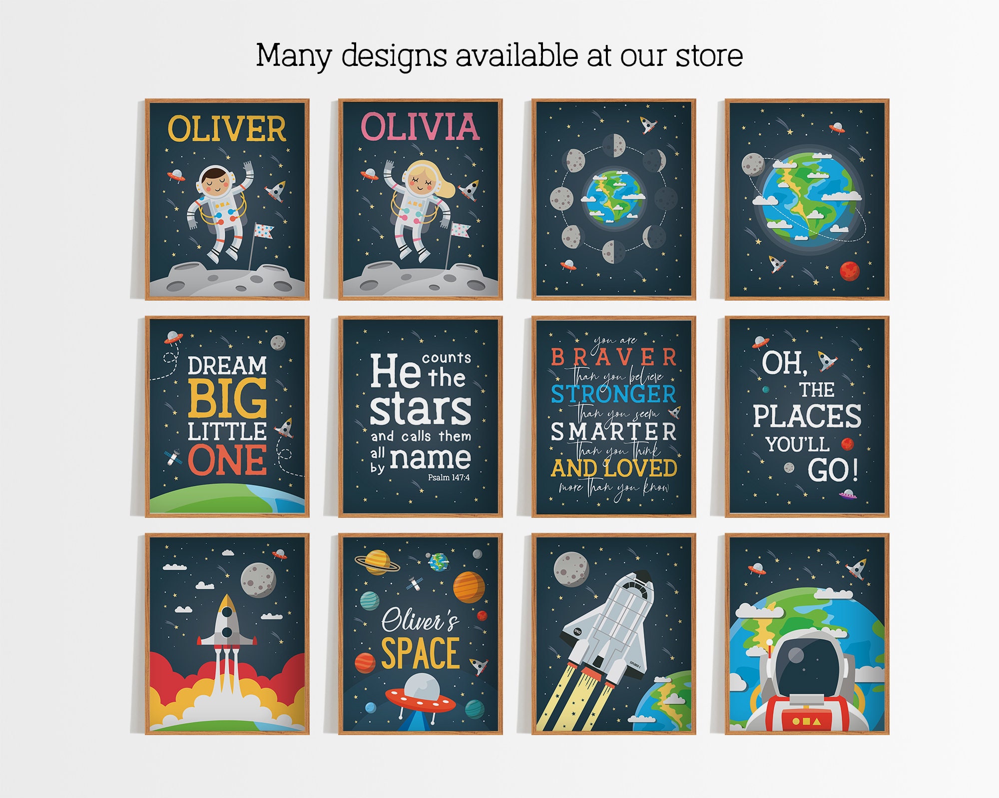 Space Nursery Prints Space Nursery Decor Solar System Poster | Etsy