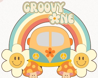 Groovy One SVG File Retro Design, Girl First Birthday Party ...