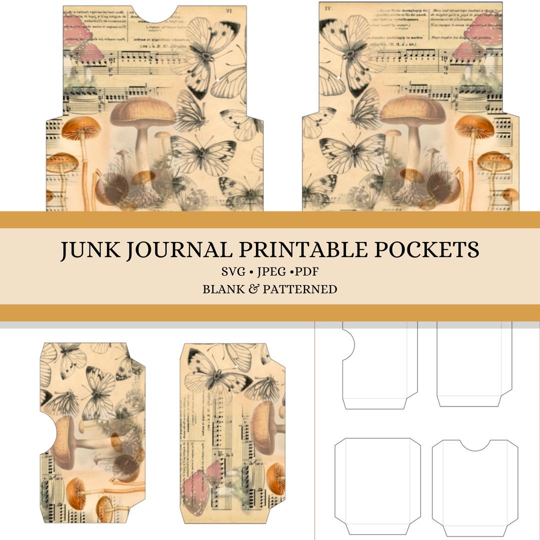 Digital Printable Pockets for Junk Journaling Scrapbooking - Etsy