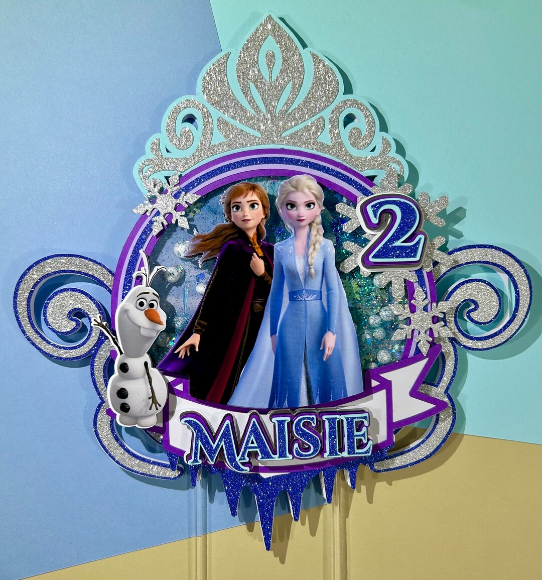 Ice Princess Themed Cake Topper Shaker Topper - Etsy