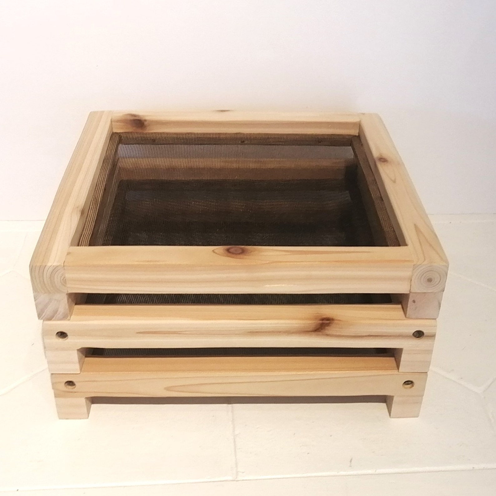 3 Stackable Cedar Herb Drying Racks 12 X 12 In. Air Dry Cedar Drying ...