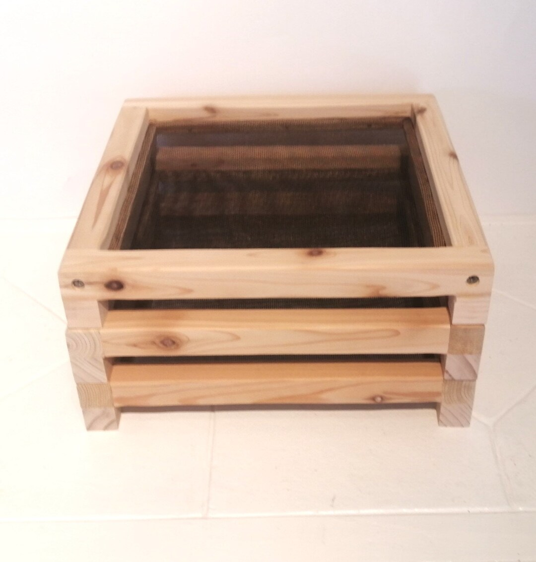 3 Stackable Cedar Herb Drying Racks 12 X 12 In. Air Dry Cedar Drying ...