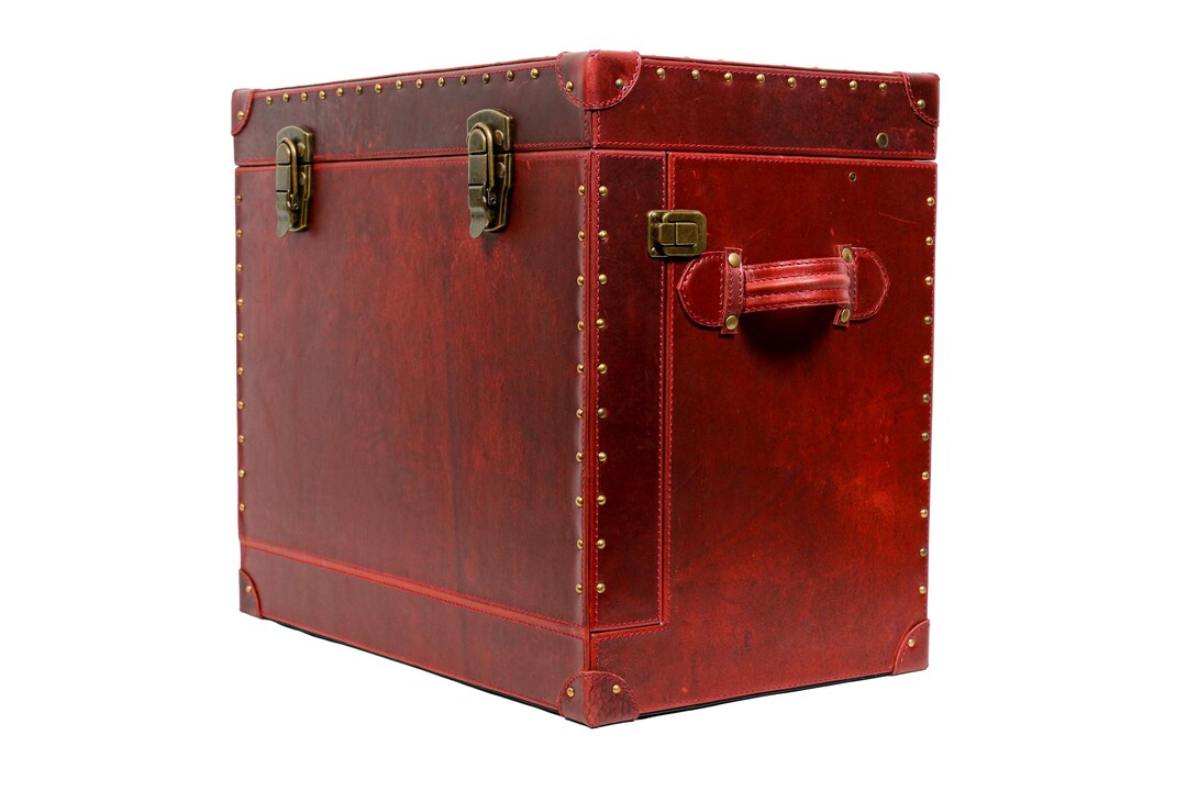 Handmade Leather Mini Portable Bar for 4 Bottles & Glasses Compact ...