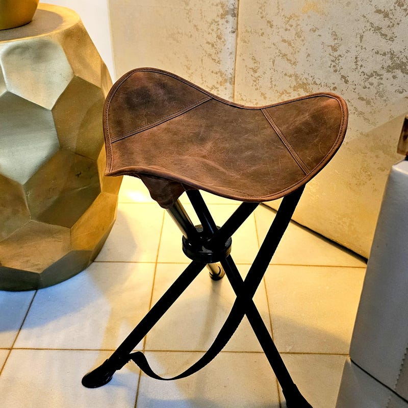 Red Black Leather Stool - Etsy