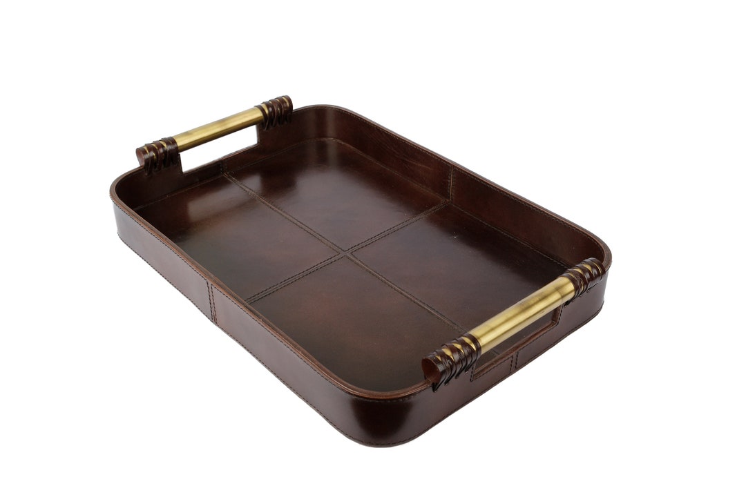 Customized Handmade Leather Tray for Office Home Kitchen - Etsy