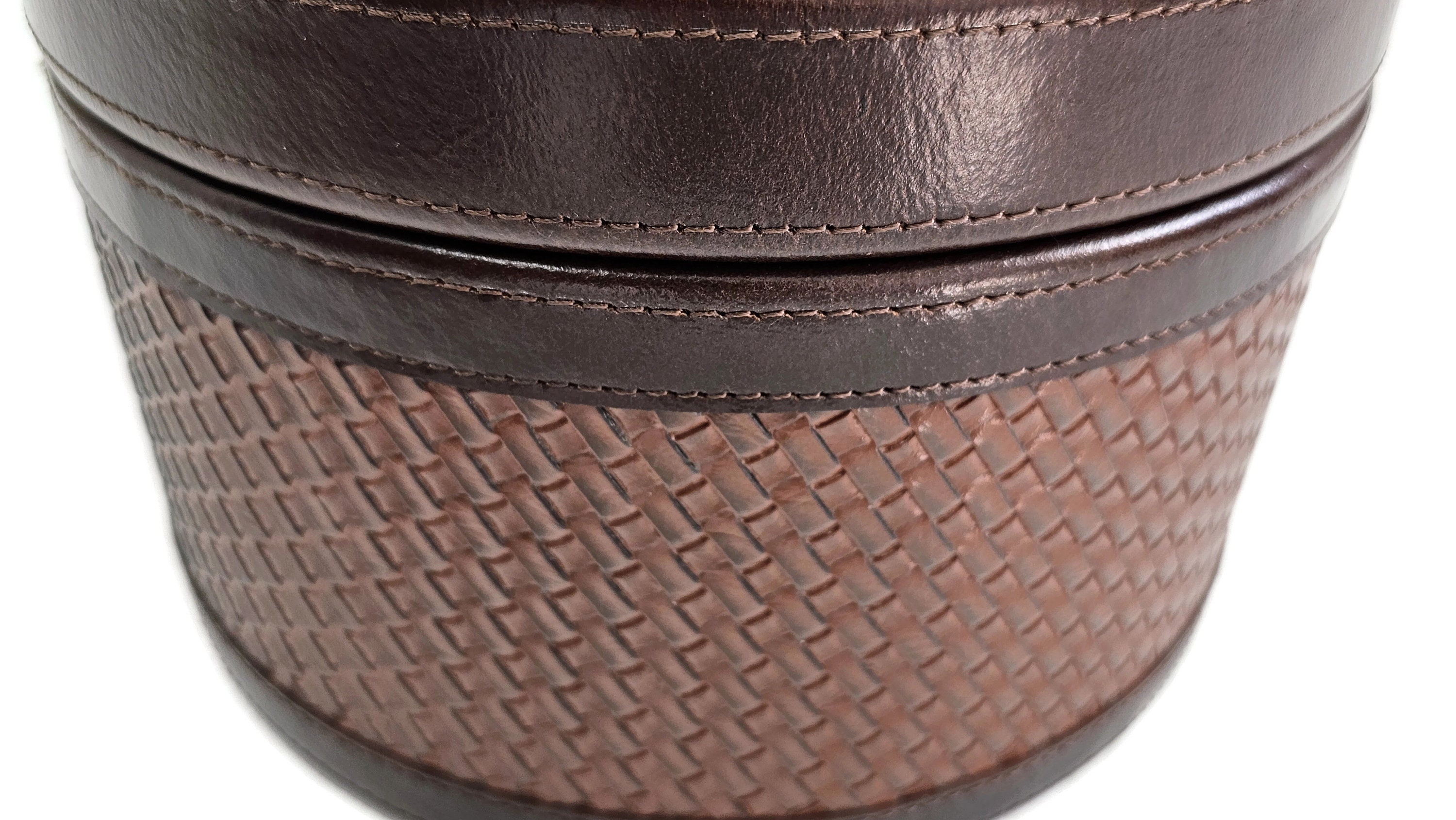 Handmade Leather Nesting Boxes Set: Versatile and Elegant Round Storage ...