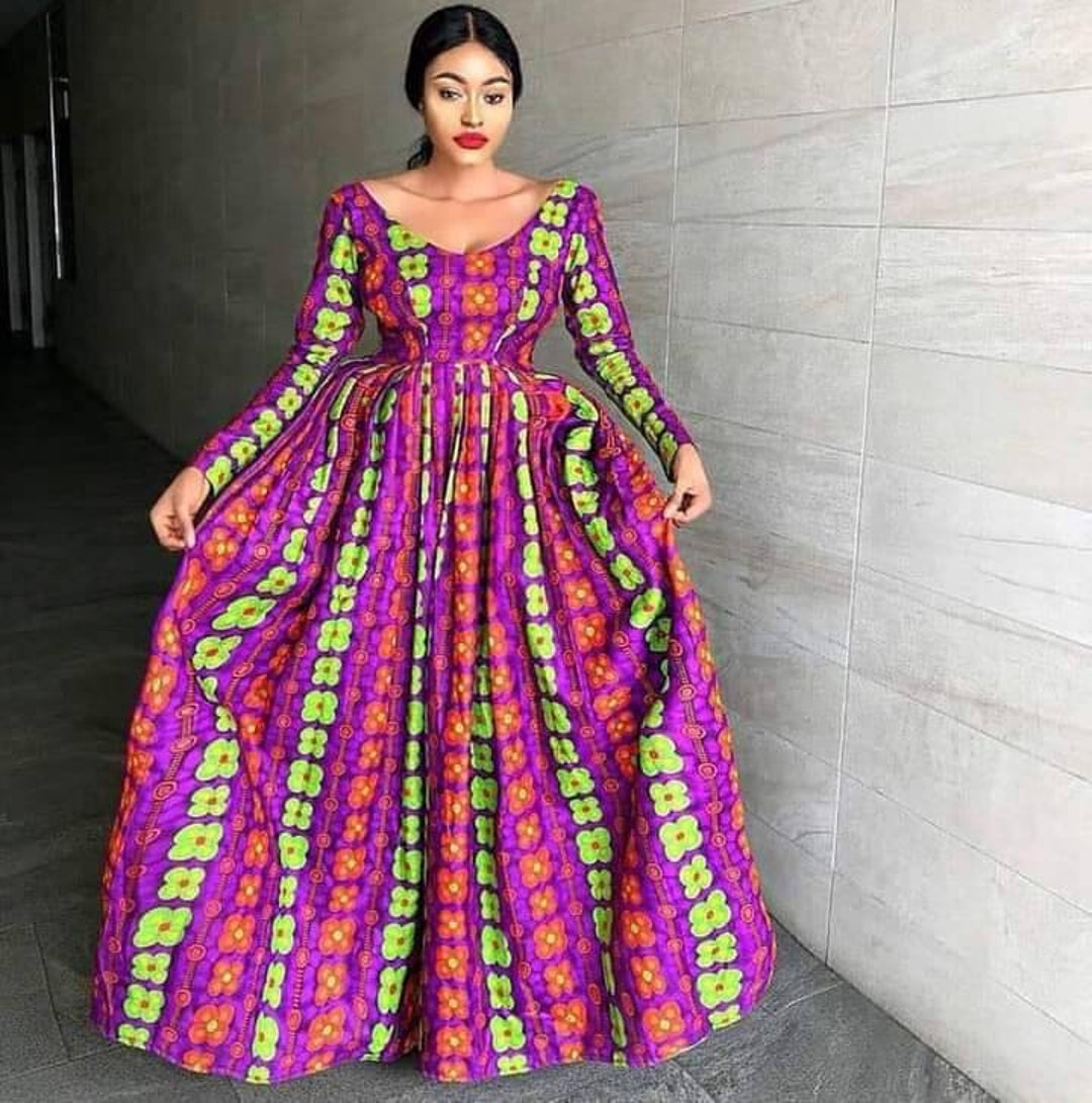 Women's Dress, Long Gown, Ankara Gown, Bold and Elegant, Makes You ...