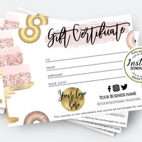 Editable Gift Certificate for Cakes and Bakery Shop | Canva Template ...