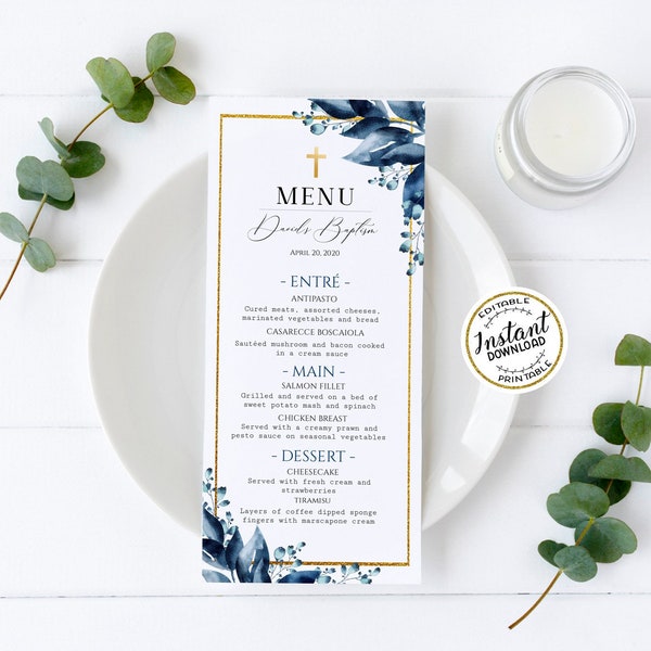 Baptism Menu - Etsy