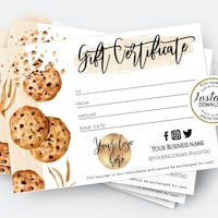 Editable Gift Certificate for Cakes and Bakery Shop | Canva Template ...