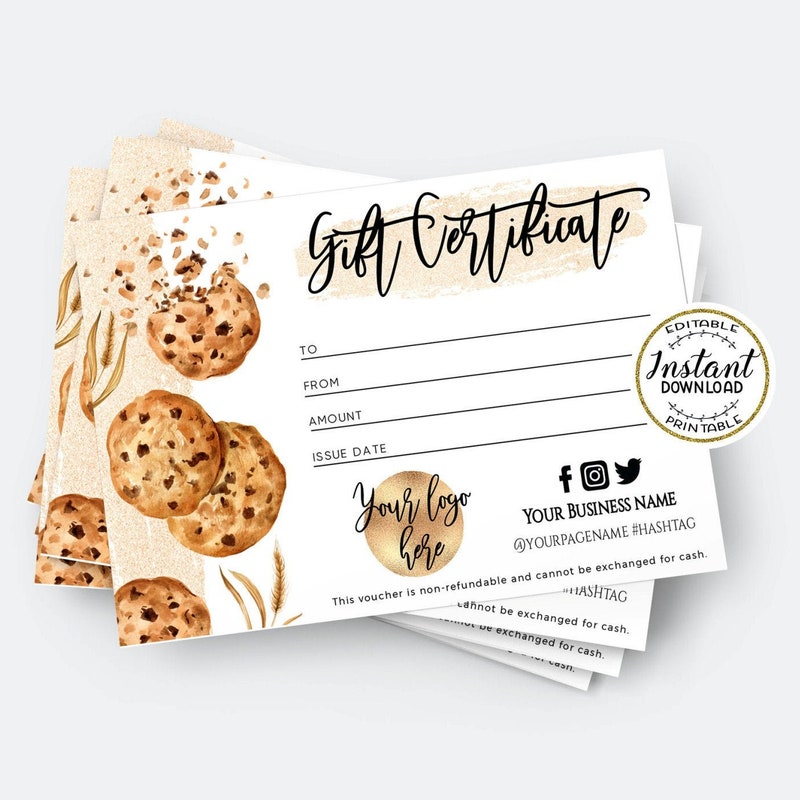 Cookie Certificate - Etsy