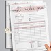 ROSY - Rose Gold Custom Order Form Template, Modern Printable Order ...
