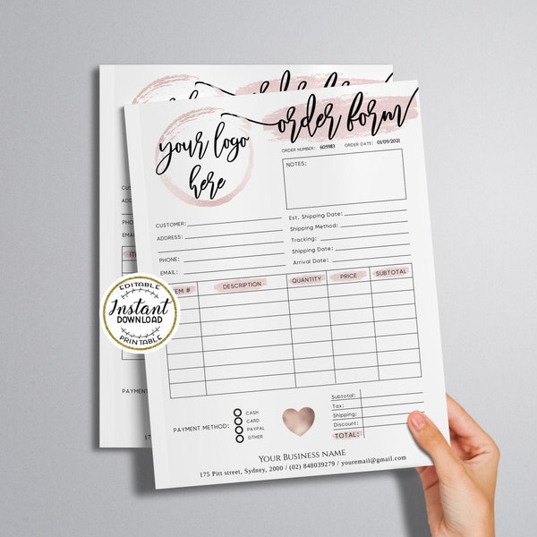 Business Essentials Order Form Tumbler Order Form Business - Etsy Canada