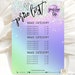 ELF - Editable Price List Template, Printable Holographic Glitter ...