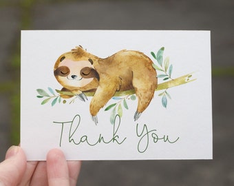 Sloth Baby Shower Thank You | Etsy