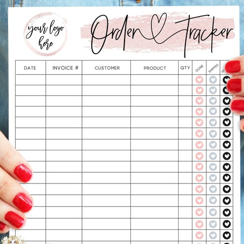 Order Tracker Form Editable Simple Modern PACKING SLIP Template ...