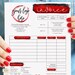 RED Editable Order Form Template - Modern Printable Order Form - Red ...