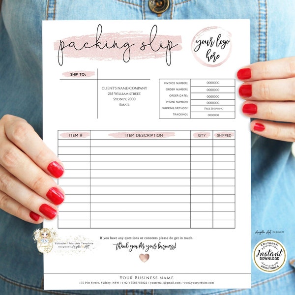 Order Slip Template - Etsy
