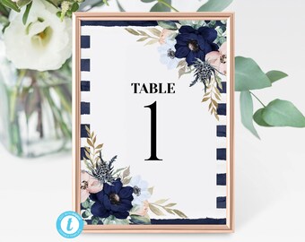 Nautical Table Number Printable - Etsy