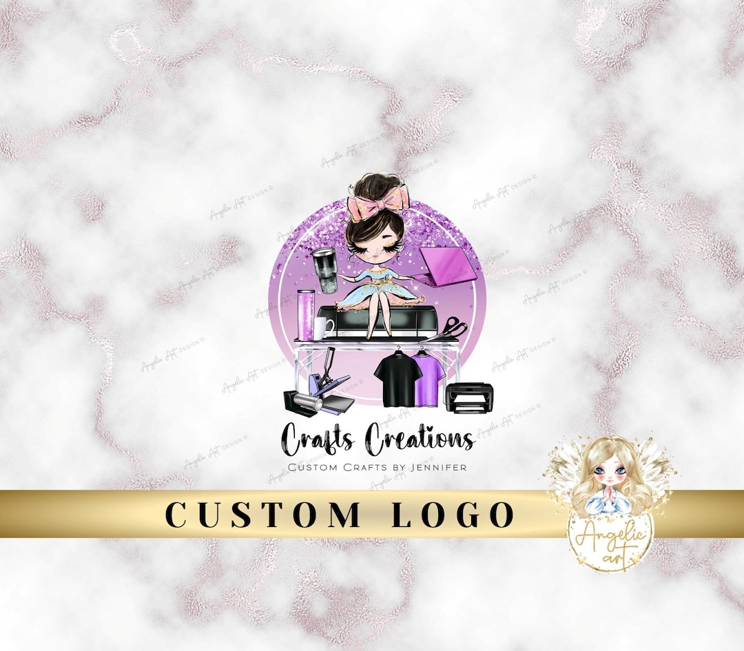 Crafter Business LOGO Purple Pink Crafter Custom Editable Logo Template ...