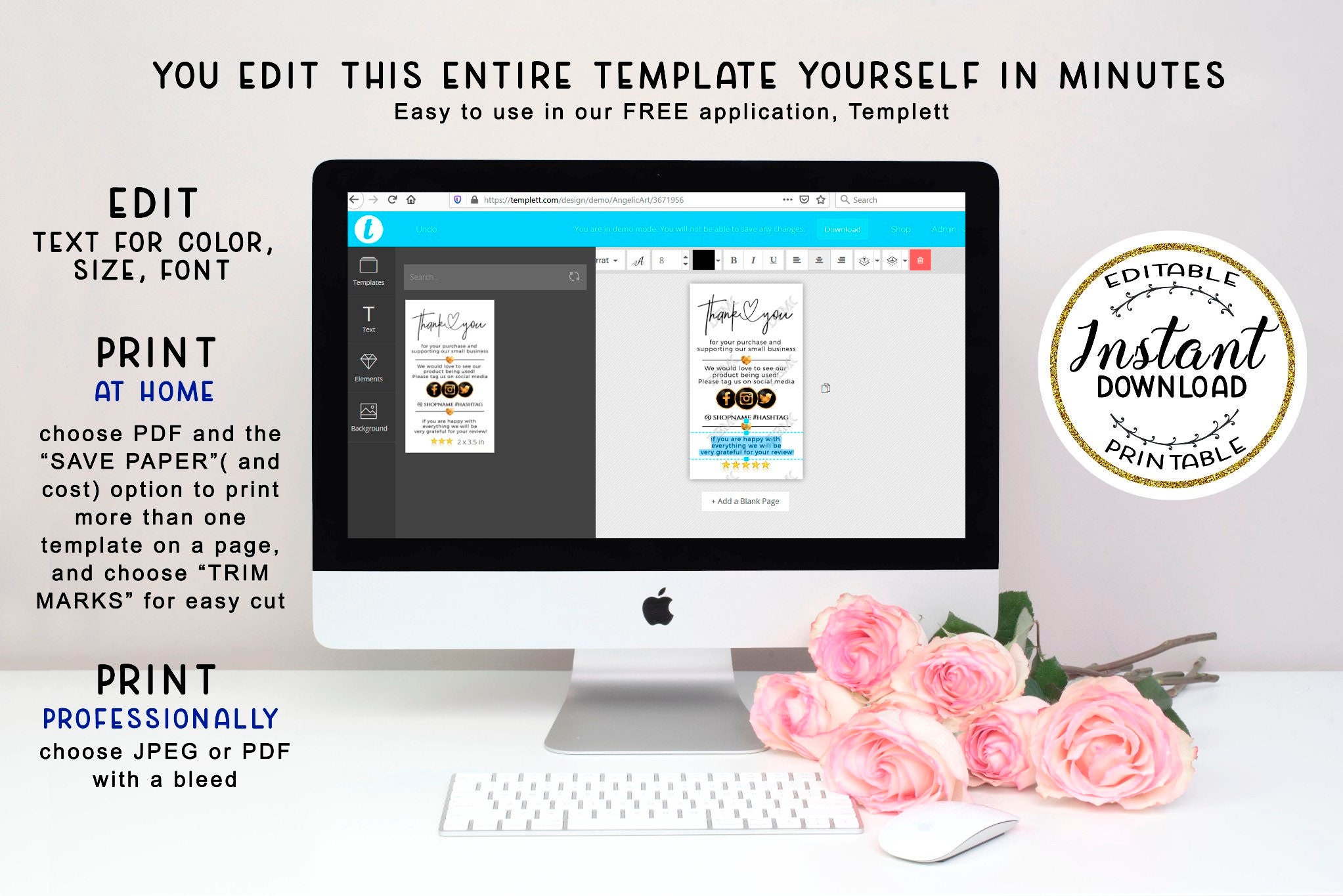 ADD YOUR LOGO Printable Small Business Insert Card / Simple - Etsy ADD YOUR LOGO Printable Small Business Insert Card / Simple - Etsy