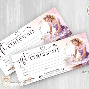 EDITABLE House Cleaning Gift Certificate Template Cleaner Gift Voucher ...