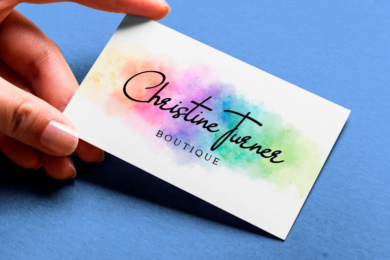 IRIS - RAINBOW Business Card Template, Editable Rainbow Business Card ...