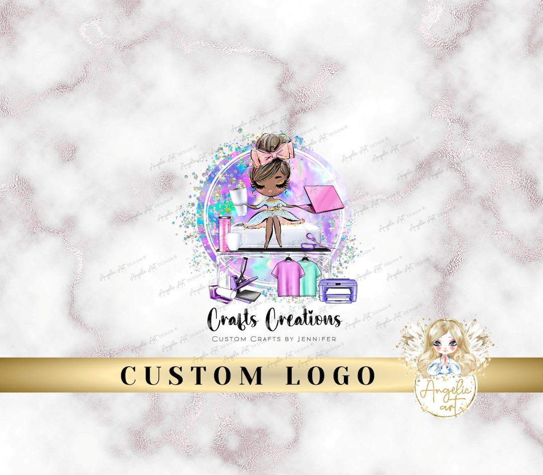 Crafter LOGO Pink Blue Purple Crafter Custom Editable Logo Template ...