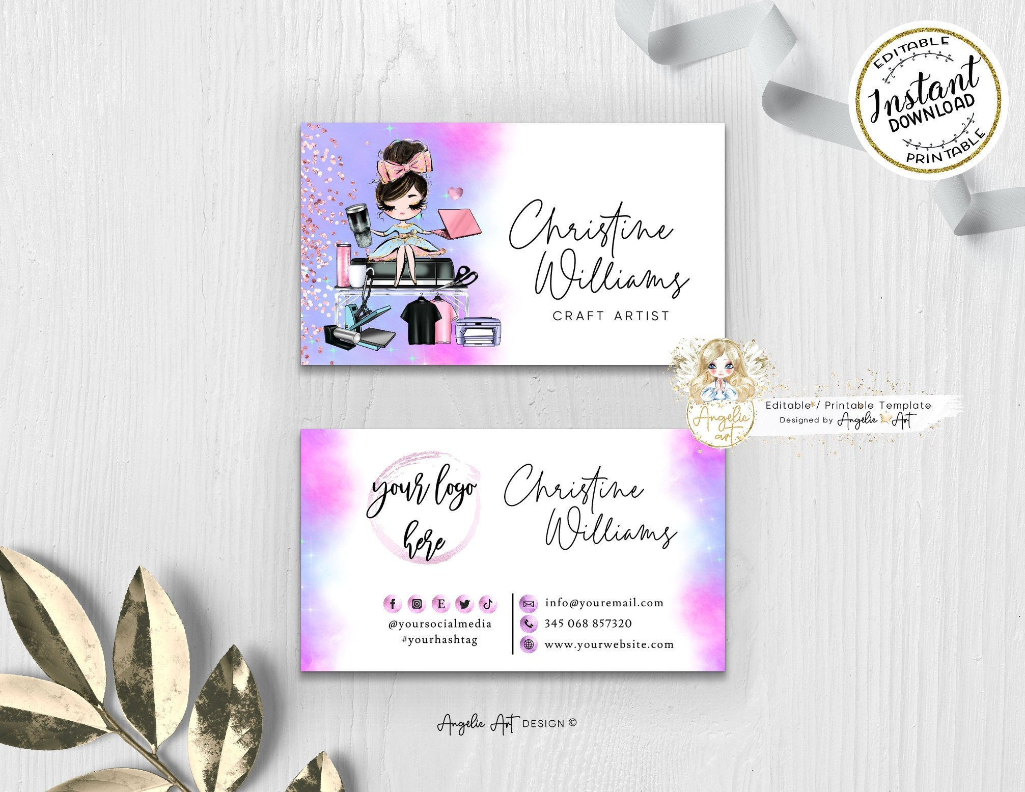 Craft Artist Business Card Template