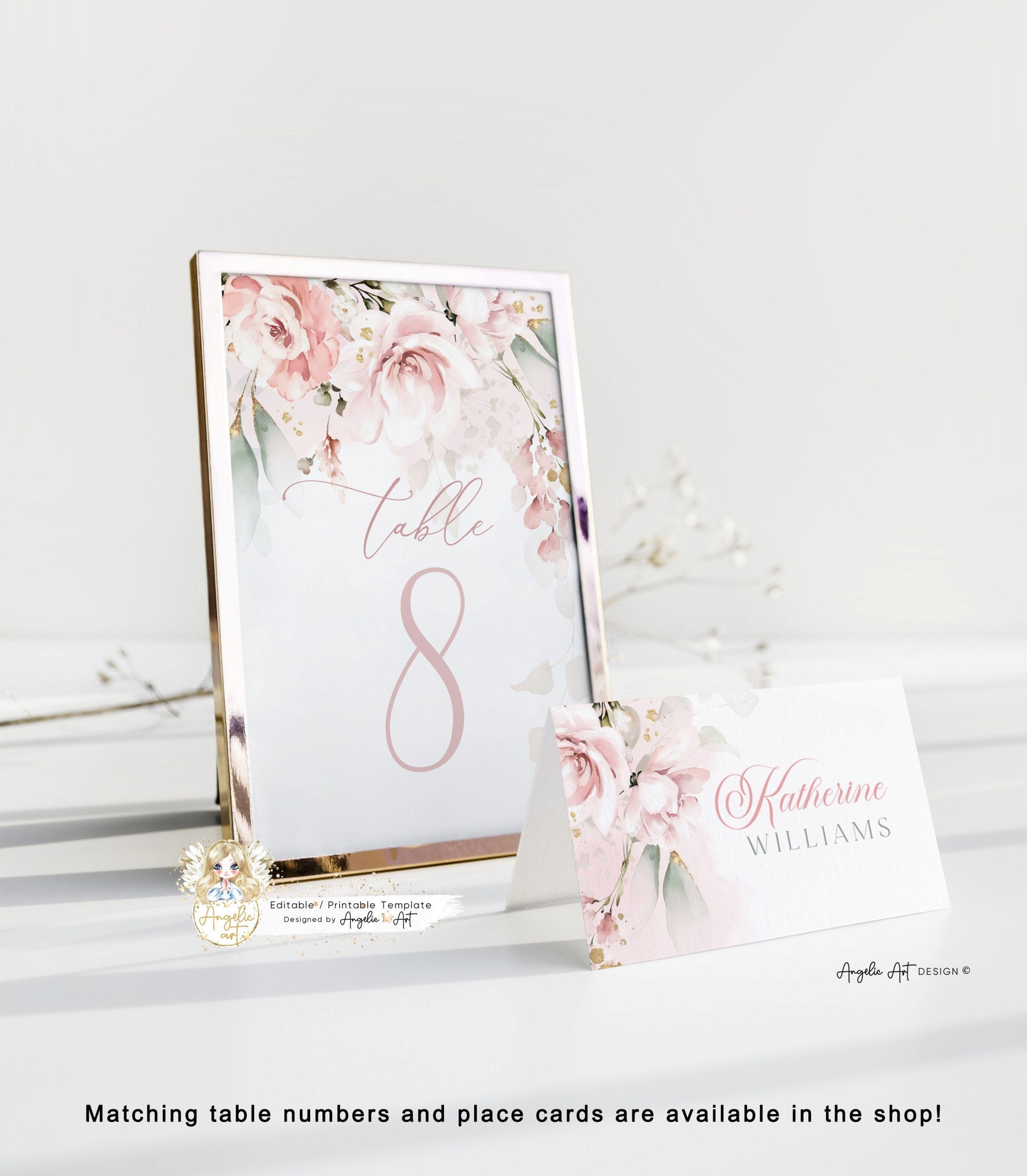 AVA Blush Pink Baptism Seating Chart Template 2 Sizes - Etsy