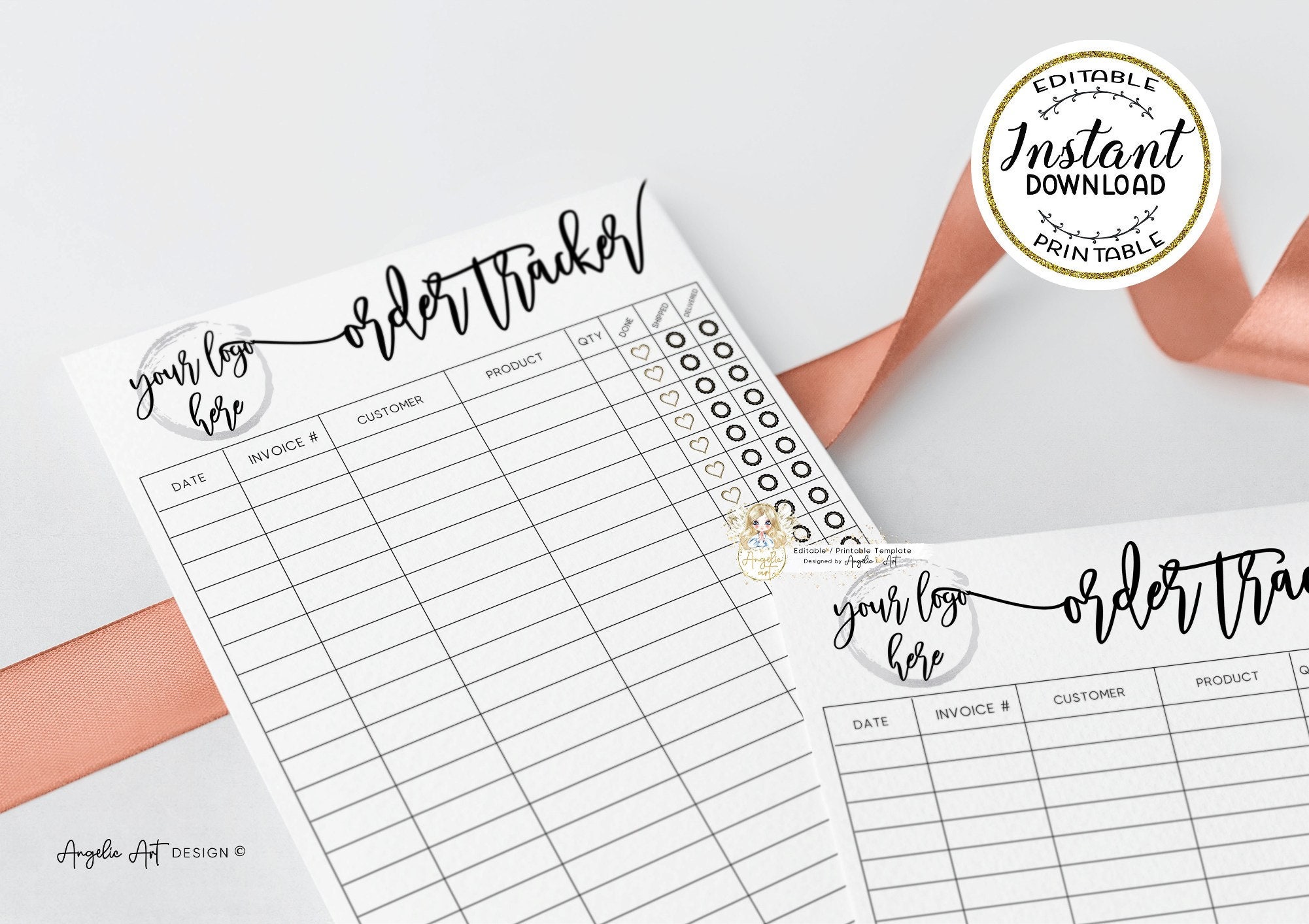 Simple Order Tracker Form Order Tracking Template Add Logo - Etsy