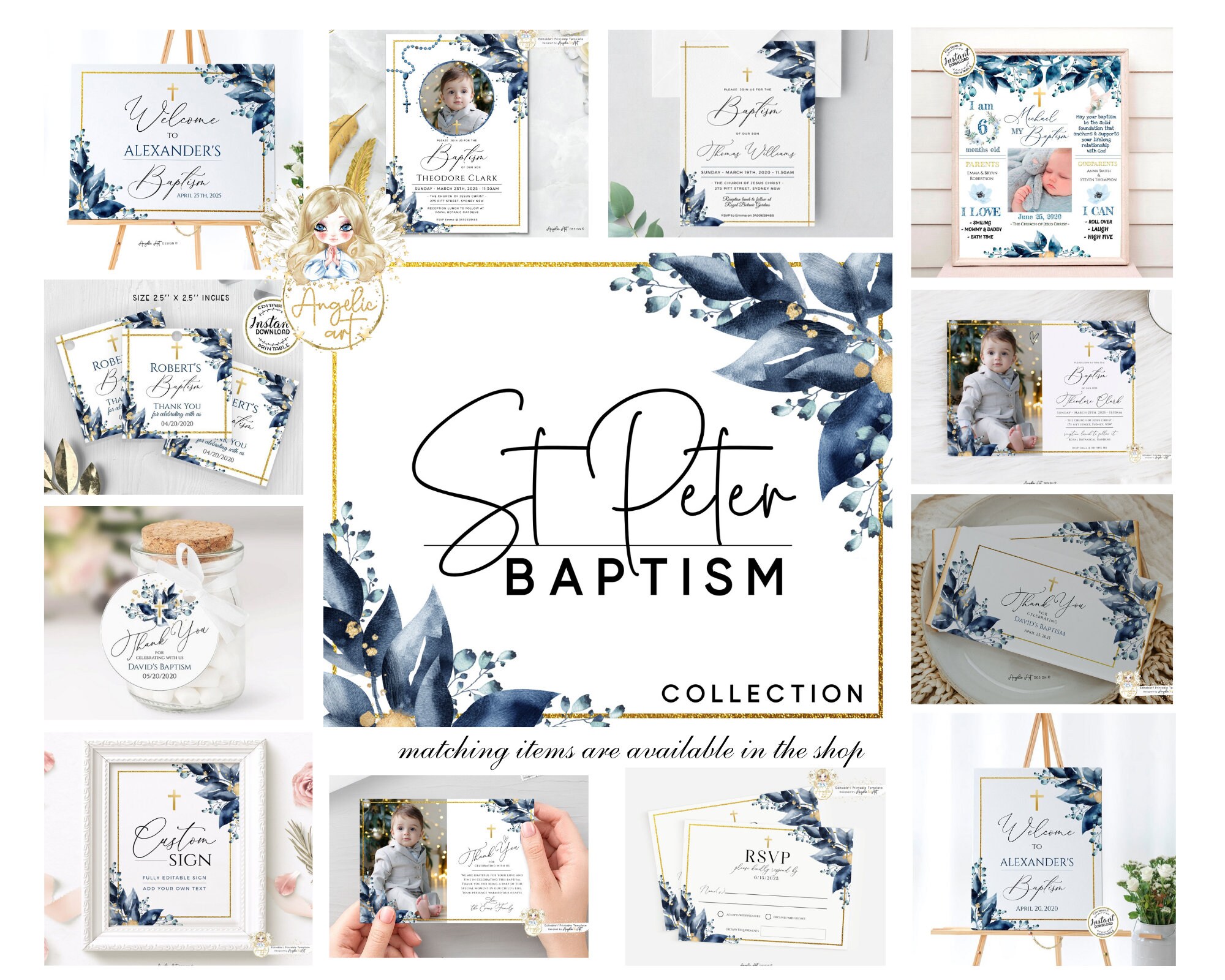 ST PETER Baptism Prayer Blessing Sign Template Baptism - Etsy