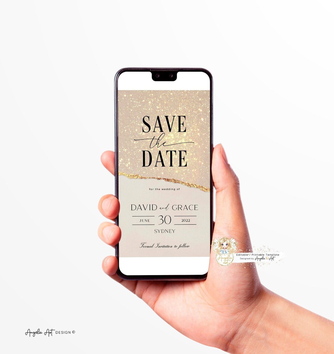 Electronic Editable SAVE the Date Template Text Message Save - Etsy