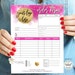 JOY - Editable Hot Pink Gold ORDER Form Template, Pink Gold Printable ...