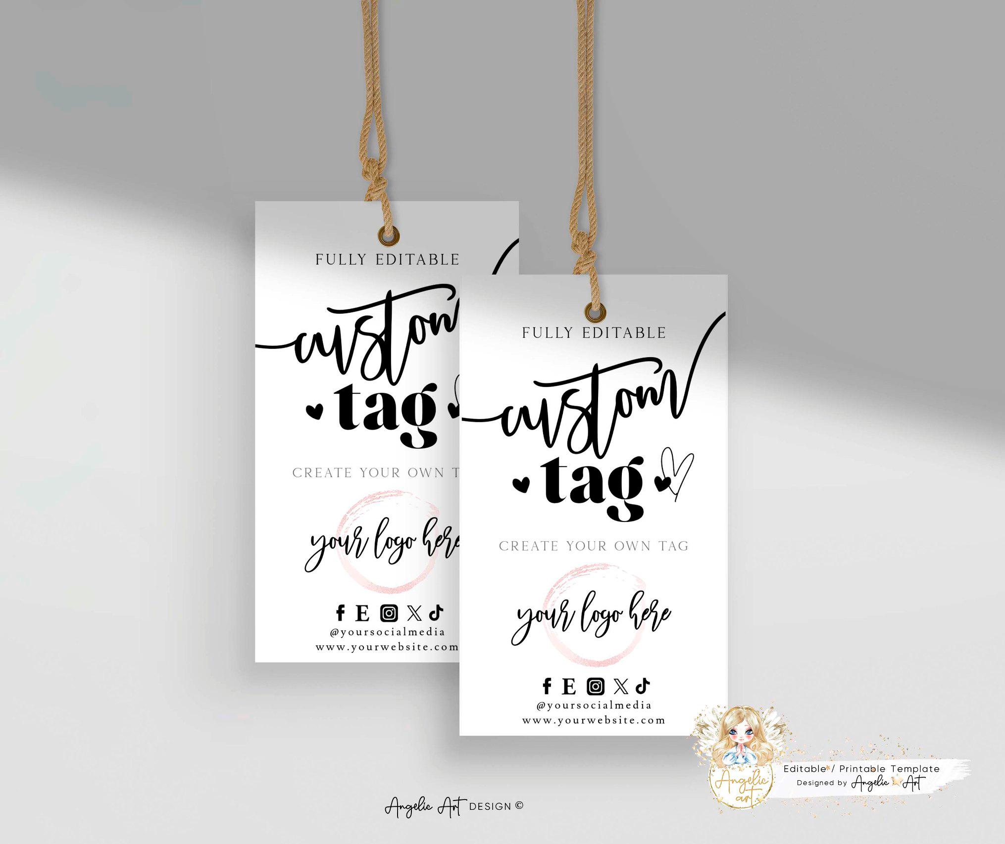 Editable Simple Custom Tag Template Create Your Own Tag Care ...