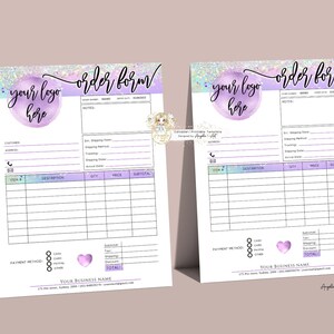 ELF - Holographic Glitter Order Form Template - EDITABLE Printable ...