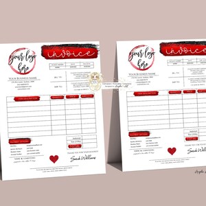 RED Editable Order Form Template - Modern Printable Order Form - Red ...