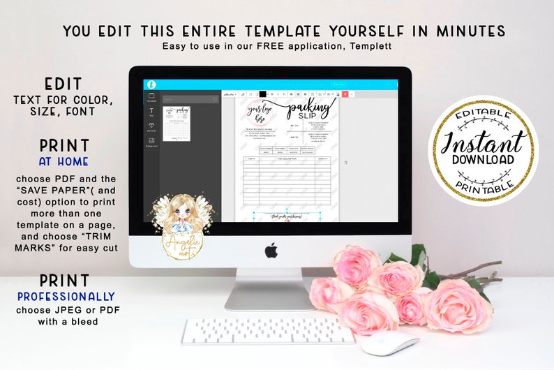 Editable Simple Modern PACKING SLIP Template Order Tracker - Etsy