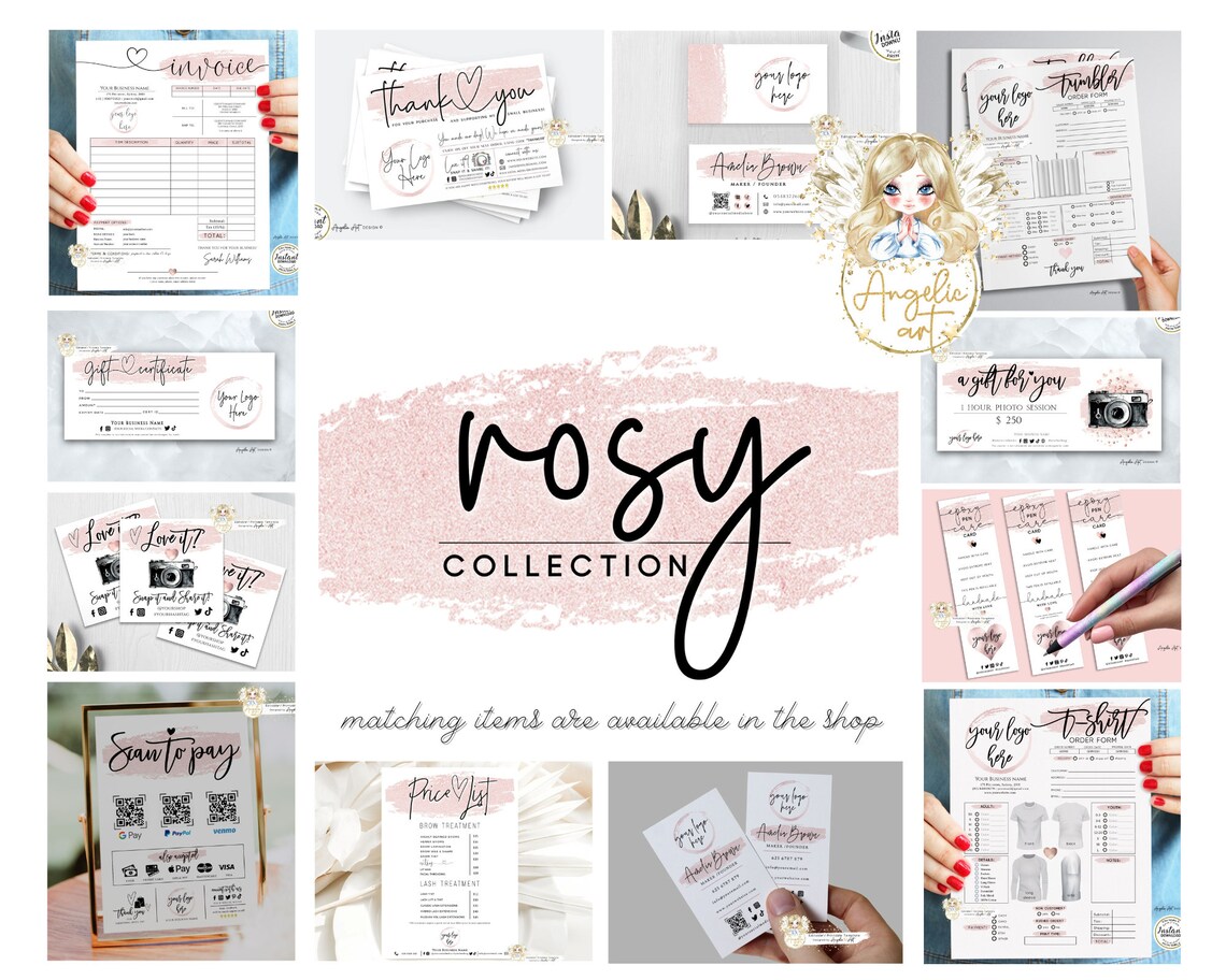 ROSY Rose Gold Order Form Template Modern Printable Order - Etsy