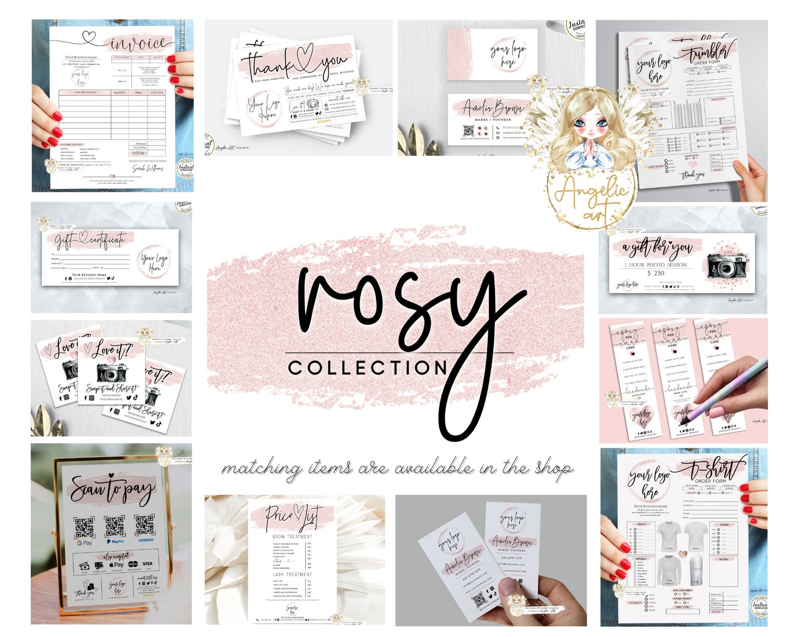 ROSY Rose Gold Order Form Template Modern Printable Order - Etsy