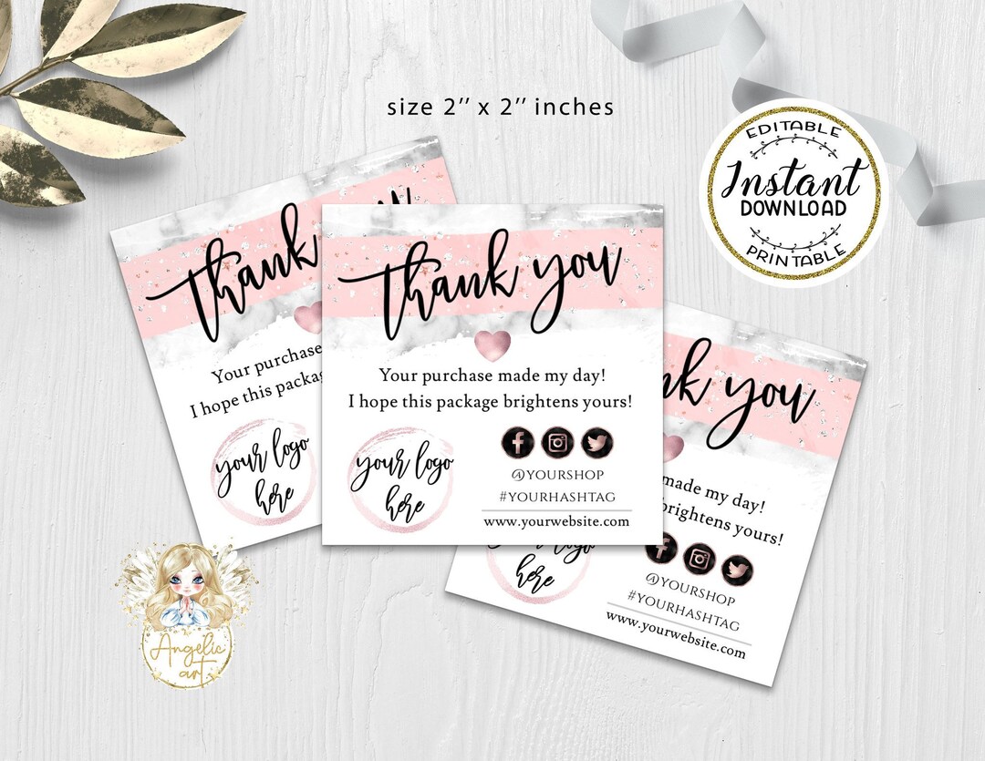 Printable MINI Business Insert Card / Shop Packaging Card - Etsy