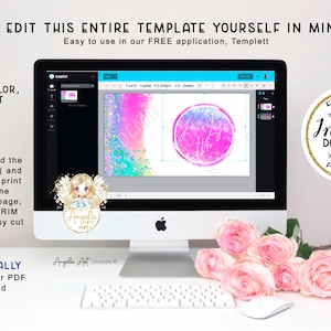 ELF Business Card Template Holographic Glitter Purple - Etsy